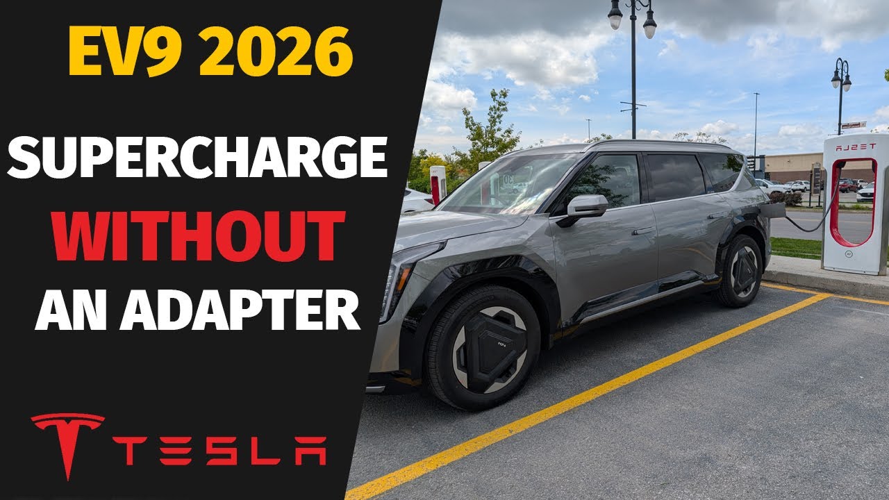 Charging EV9 at Tesla Supercharger WITHOUT an adapter - 2026 KIA EV9 ...