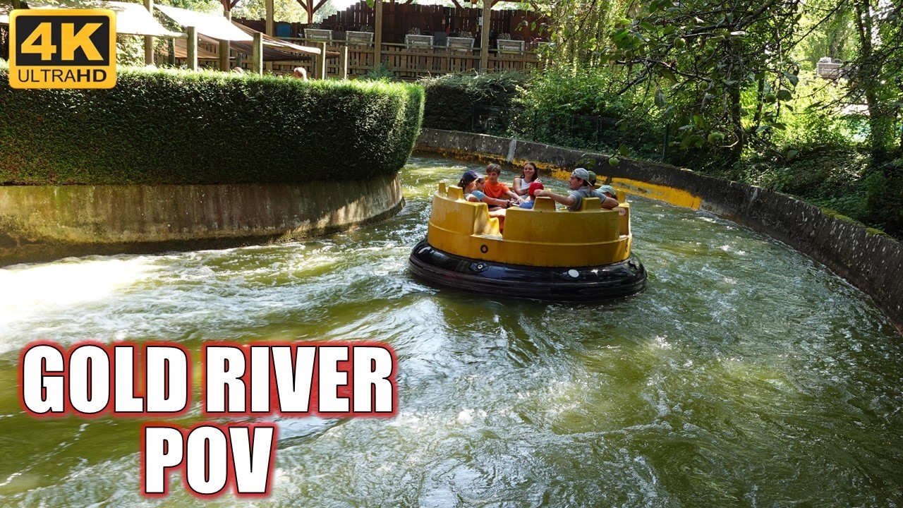 Gold River POV (4K 60FPS), Walibi Rhone-Alpes Intamin River Rapids Ride ...