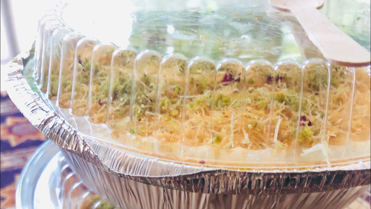 Tried the best Kunafe | Baklava | Hot Brownie fudge with meriboy Vanila ...