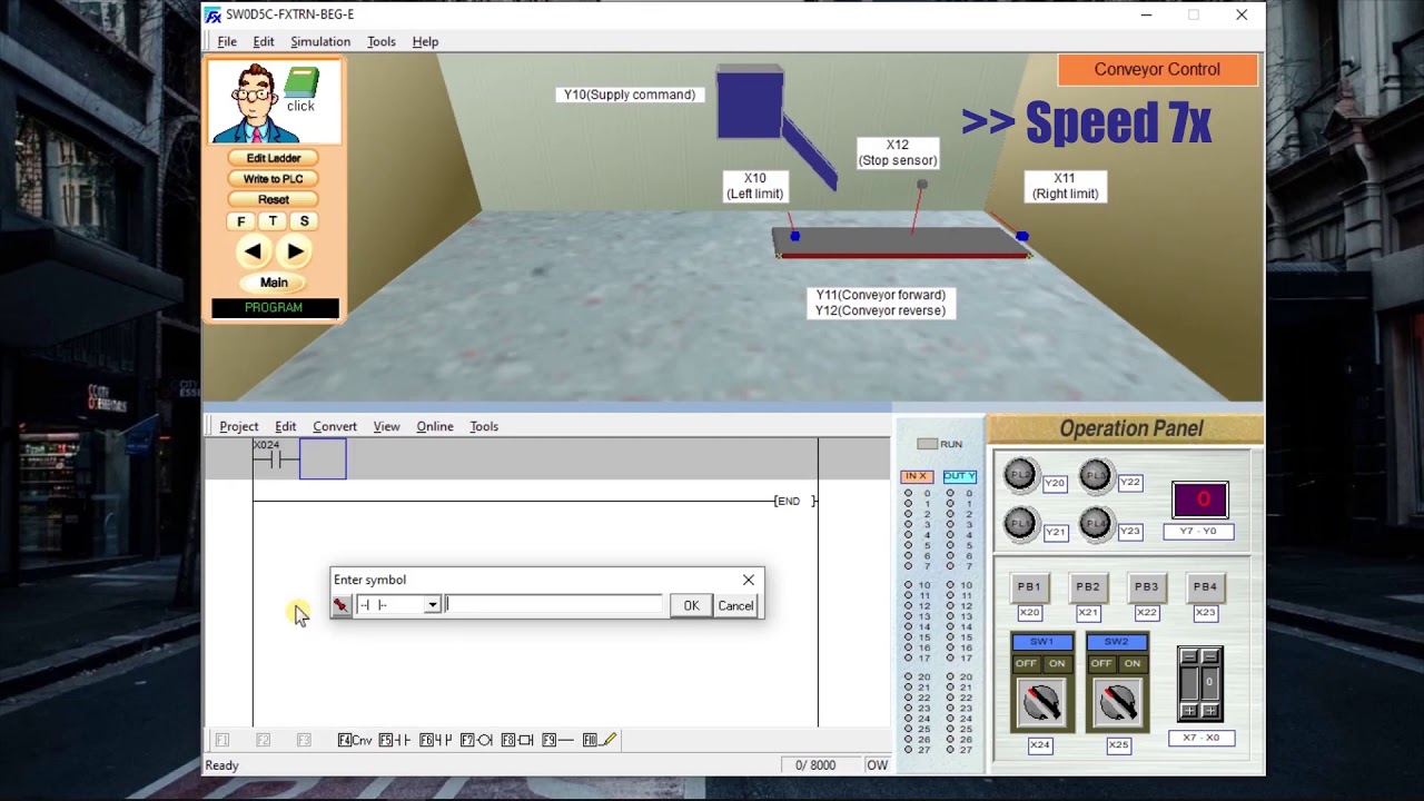 Simulasi PLC Conveyor Control menggunakan FX Trainer - YouTube