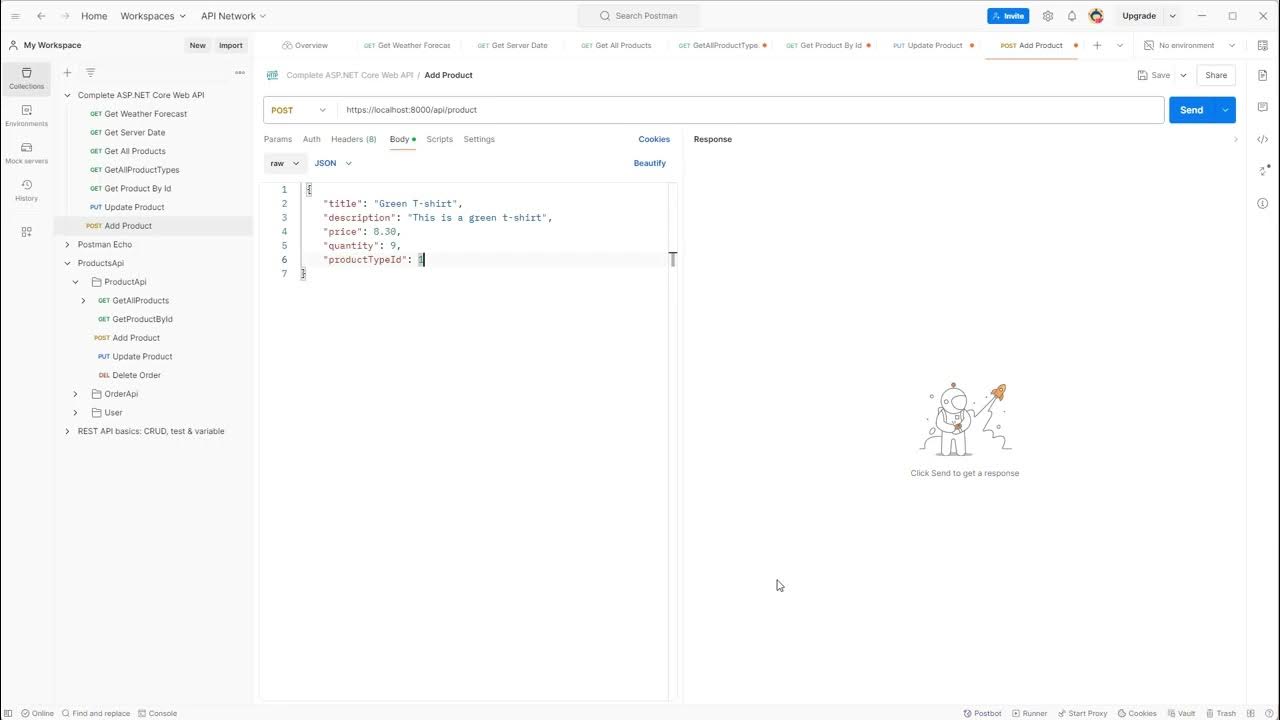 Complete ASP NET Core Web API | Part 13 - HttpPost, Add Product - YouTube