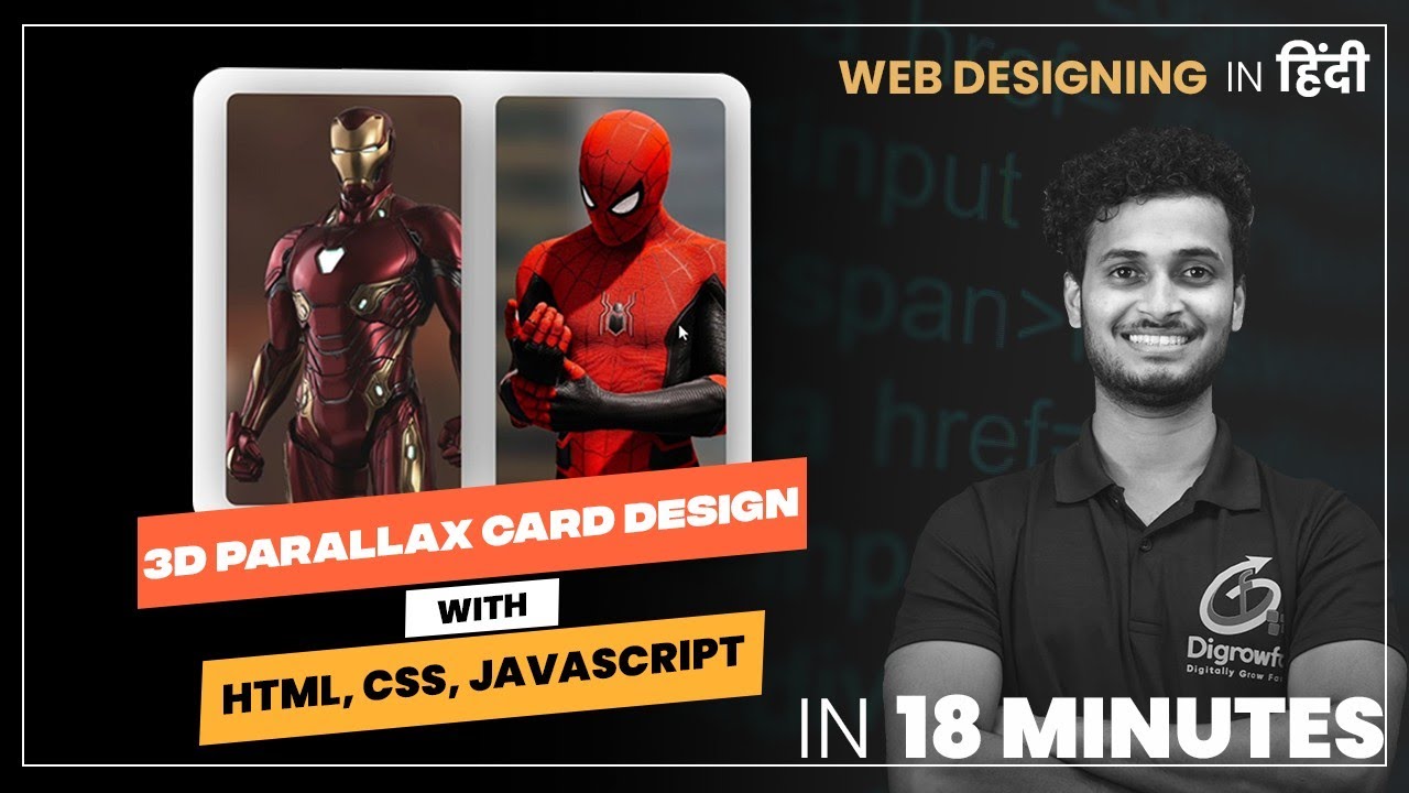 Parallax Scrolling Website 3d Card Effect Using Html Css Javascript