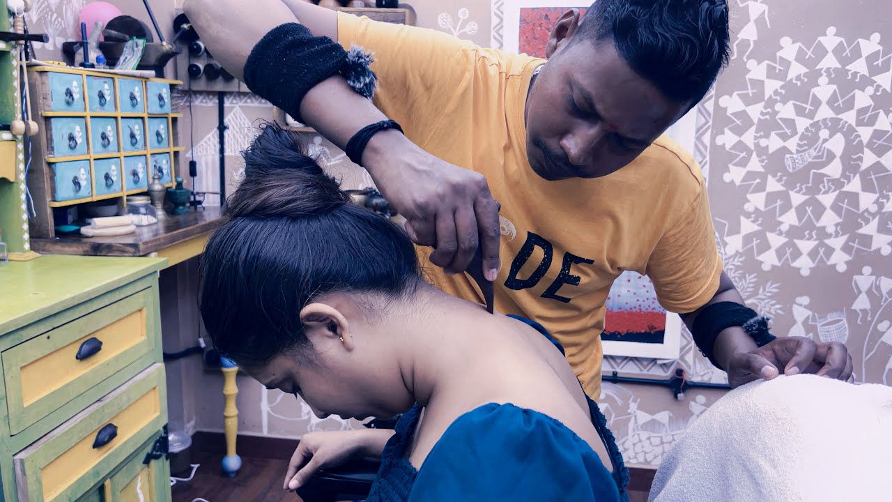 Scalp Rub Neck Cracking Head Massage | Indian Massage - YouTube