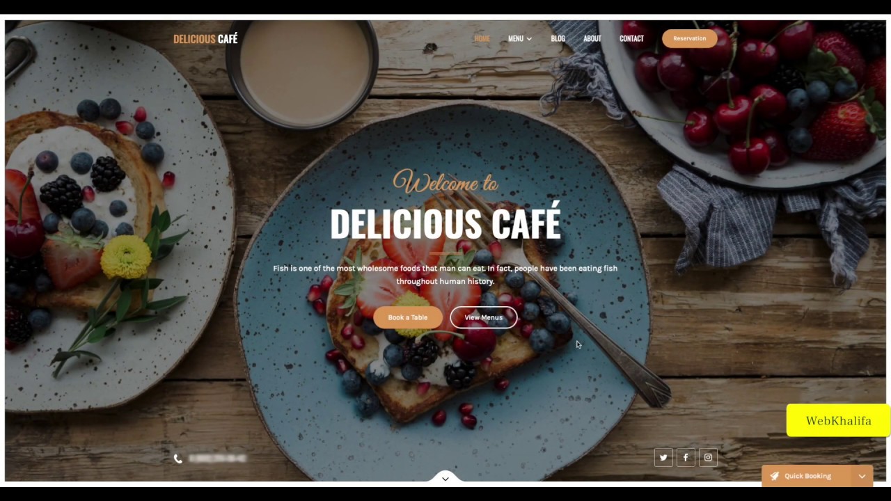 Delicious Cafe - Restaurant Website - YouTube