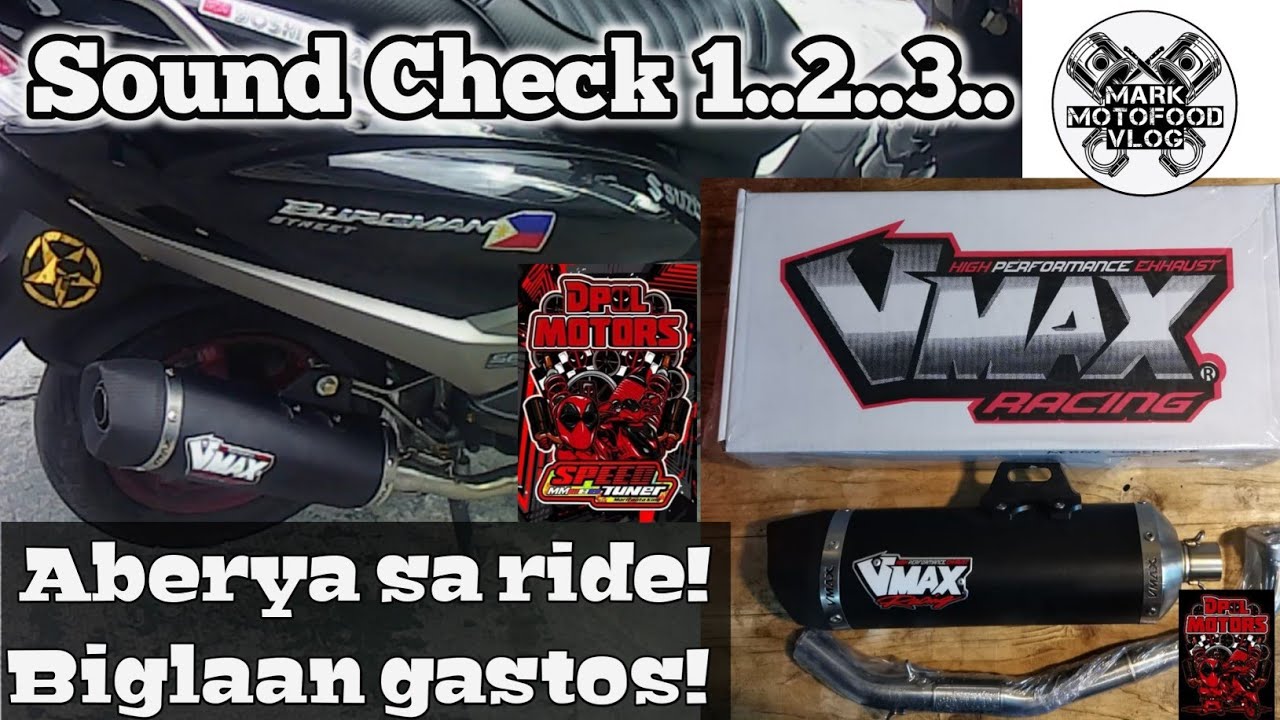 Vmax Power Pipe for Suzuki Burgman Street 125 | Sound Check | DPOL ...