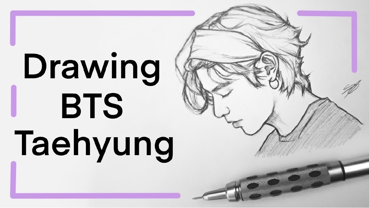 How To Draw Taehyung Side Profile - Step By Step (With Captions) - YouTube