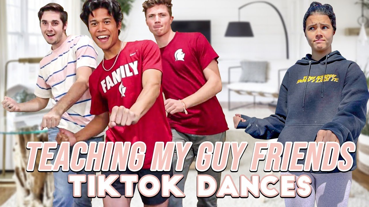 Teaching GUYS TikTok Dances - YouTube