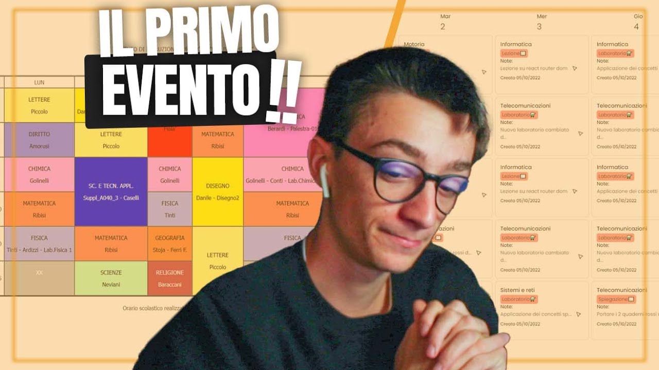 Il PRIMO evento: ricreare il proprio ORARIO SCOLASTICO - #1 Community ...