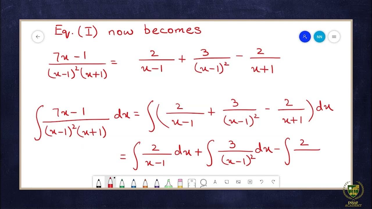 Integration involving partial fractions Examples 4,5,6,7 (case 2)|12 Math| Chapter 03 ...