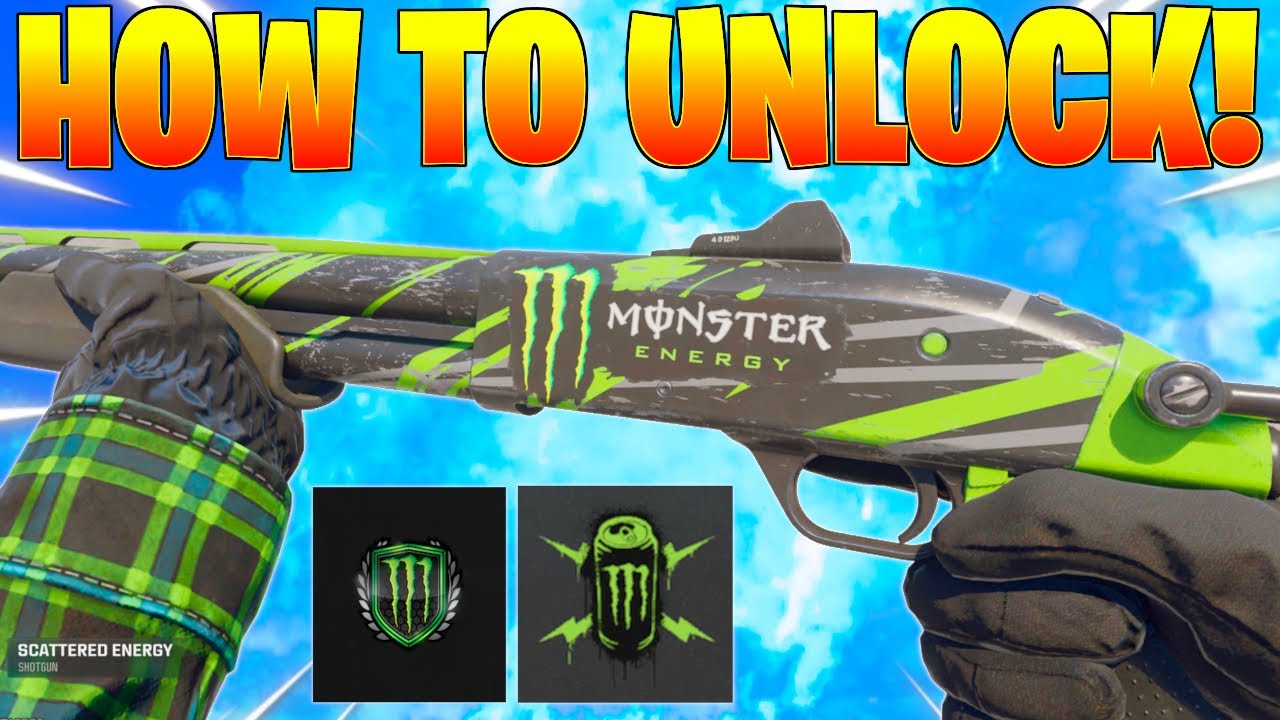How to Unlock the Monster Energy "Scattered Energy" Shotgun Blueprint ...