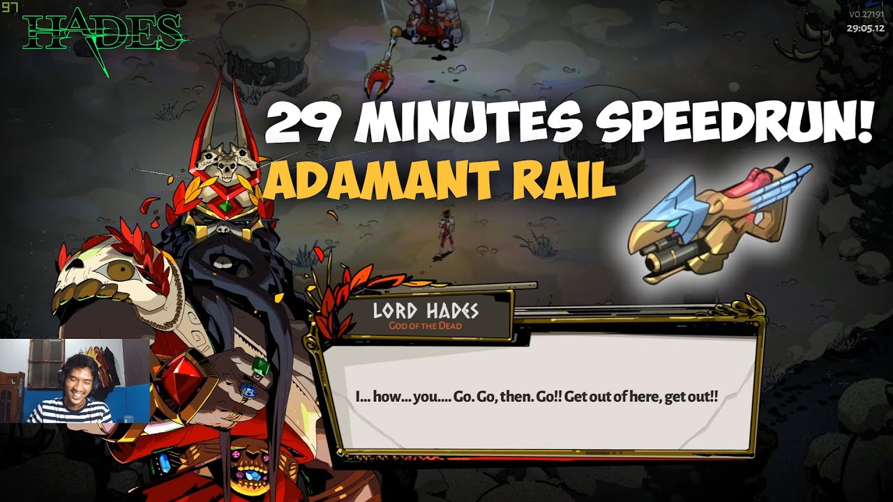 (29:05 IGT) HADES SPEEDRUN USING ADAMANT RAIL VO.27191 - FULLGAME ...