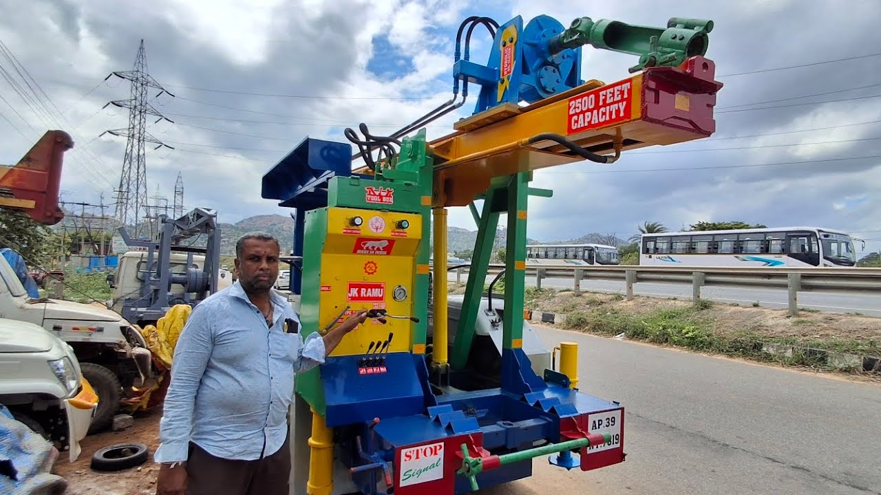 Bore Well Pipe Lifting Machine Full Hydraulic 2500 Feet Capacity ...
