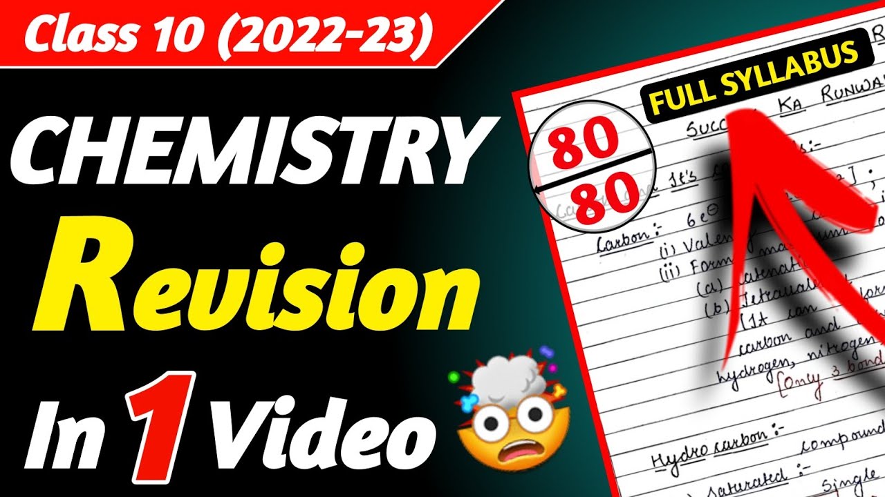 Chemistry Full Syllabus Revision in 1 Video | Science Full Syllabus ...