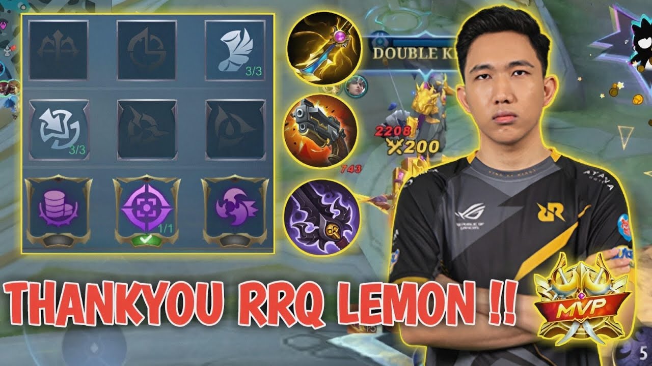 THANKYOU RRQ LEMON FOR THIS NEW HANZO BUILD AND EMBLEM! | BEST BUILD ...