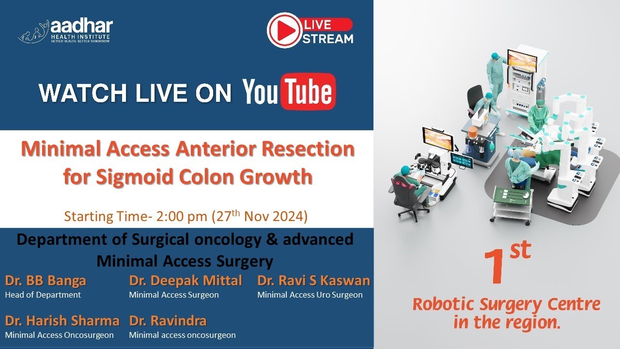 Growth Sigmoid colon- Minimal access Anterior Resection - YouTube