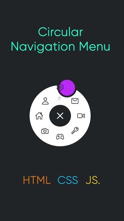 Animated Circle Nav Menu using #HTML #CSS & #JavaScript | Radial ...