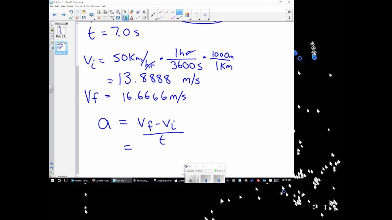 calculating acceleration example 1 - YouTube