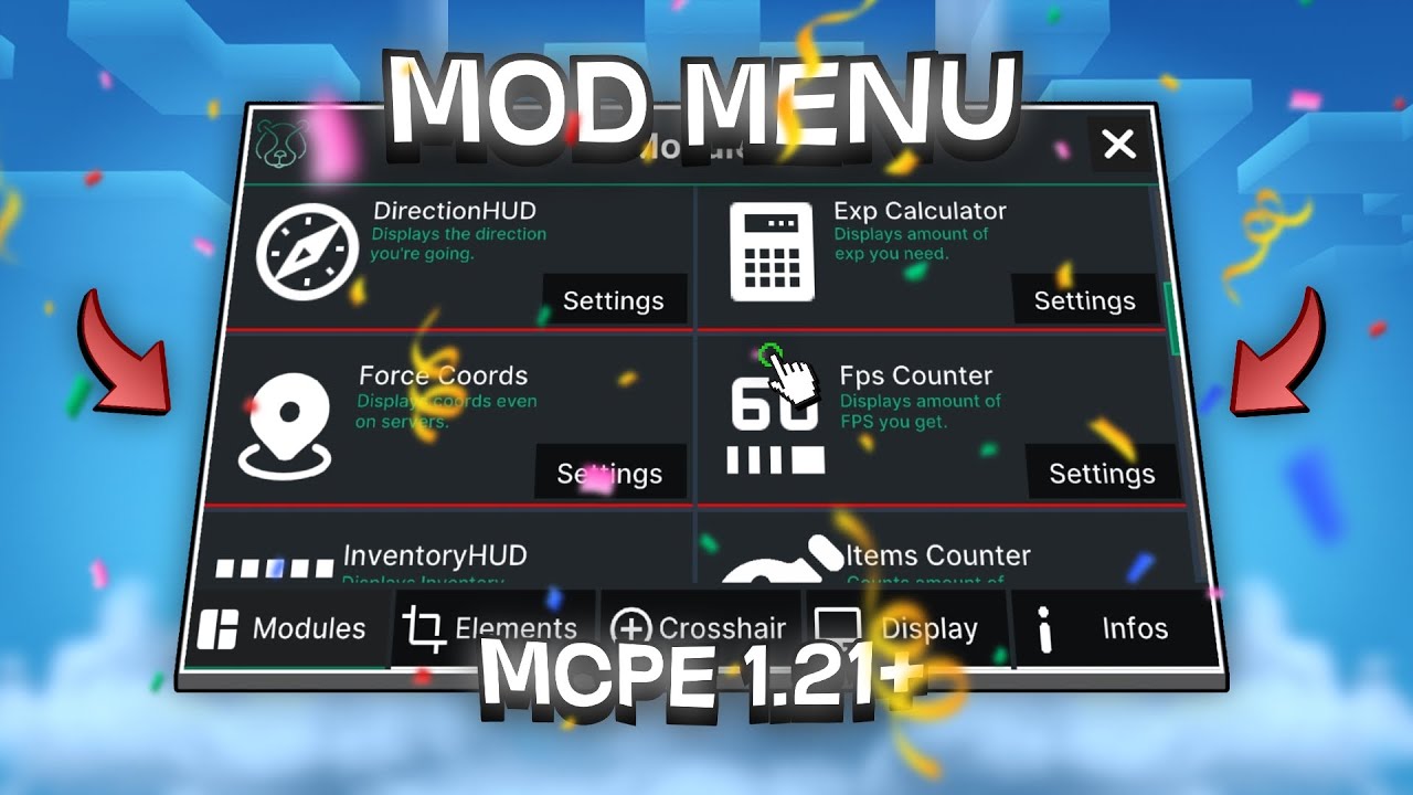 BEST MOD MENU CLIENT FOR MCPE 1.21+ [ NO LAG ] - YouTube
