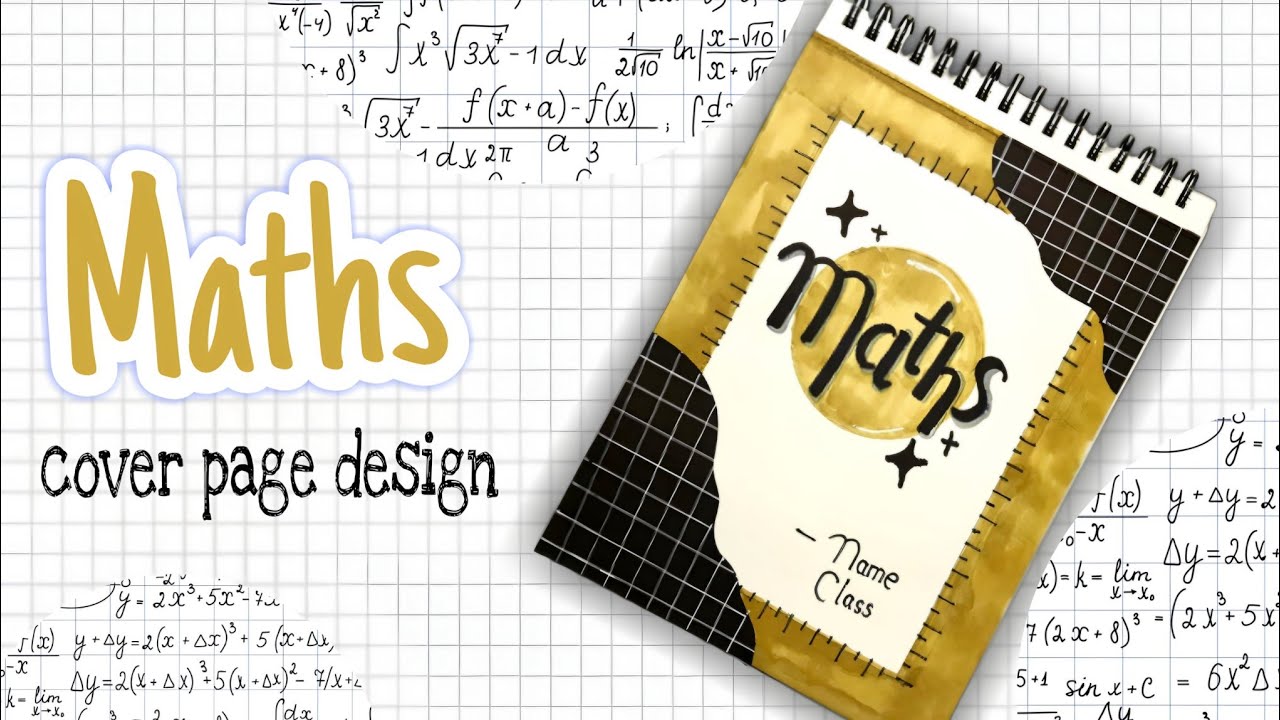 maths project front page design | cover page design for maths project ...