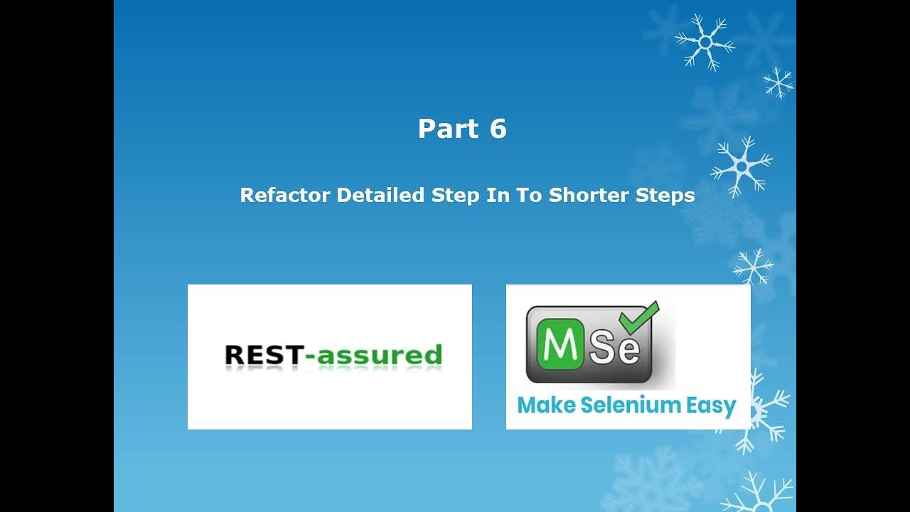 6 Refactor POST Re In Rest Assured Using Method Chaining YouTube 6 Refactor POST Re In Rest Assured Using Method Chaining YouTube