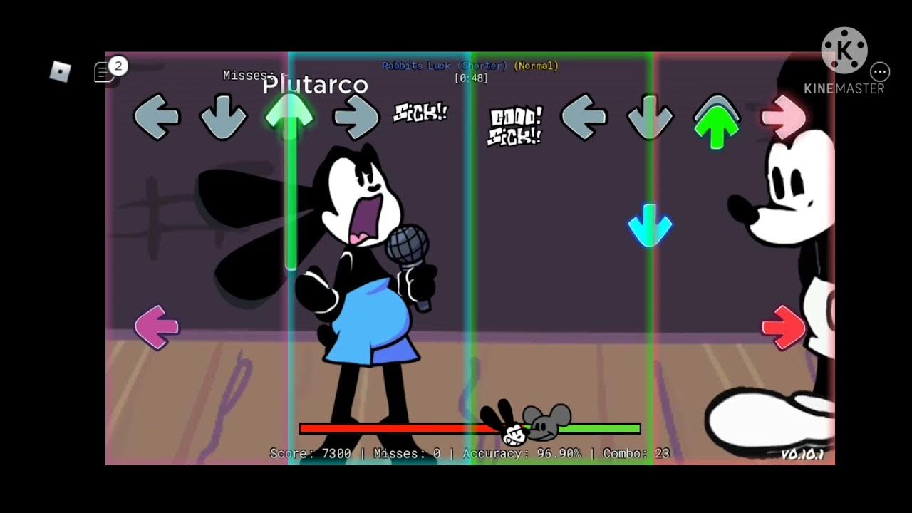 Fnf Oswald Vs Mickey Rabbits Luck Youtube