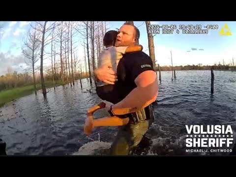 CAUGHT ON CAMERA: Police officer saves child from Florida pond - YouTube