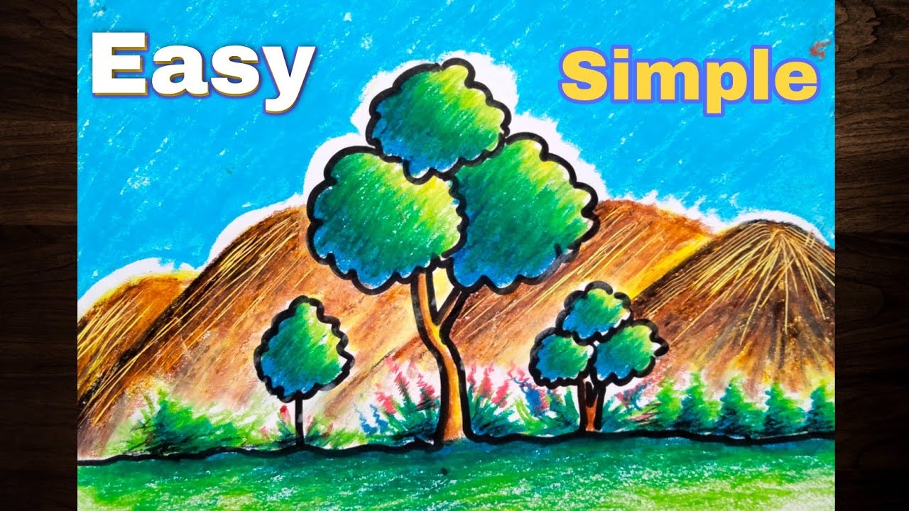 How To Draw Easy Scenery ll How to draw scenery for beginners ll ...