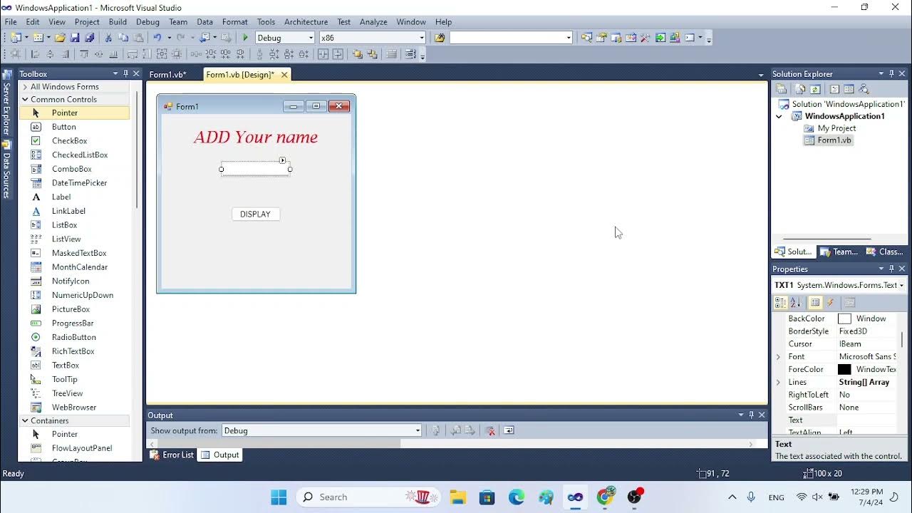 VISUAL STUDIO Practical 01 - YouTube