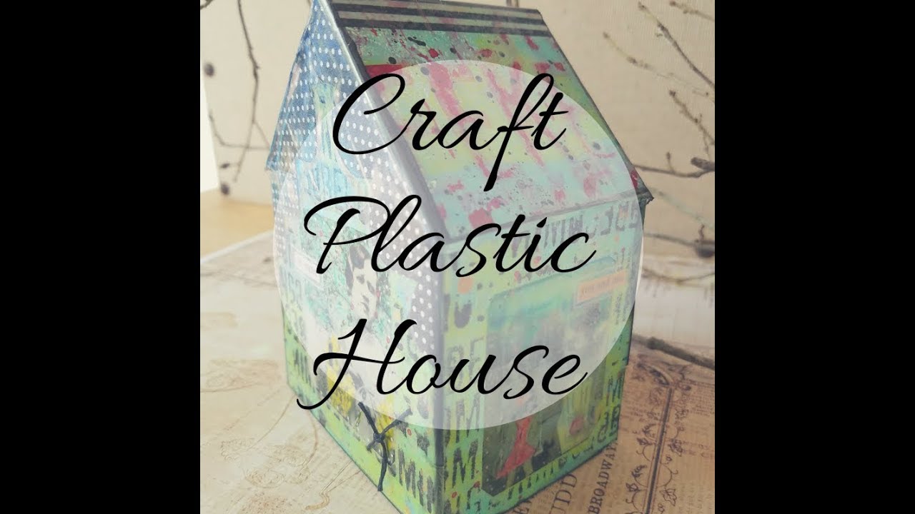 Monoprinting on Clear Craft Plastic! Craft Plastic House Assemblage ...