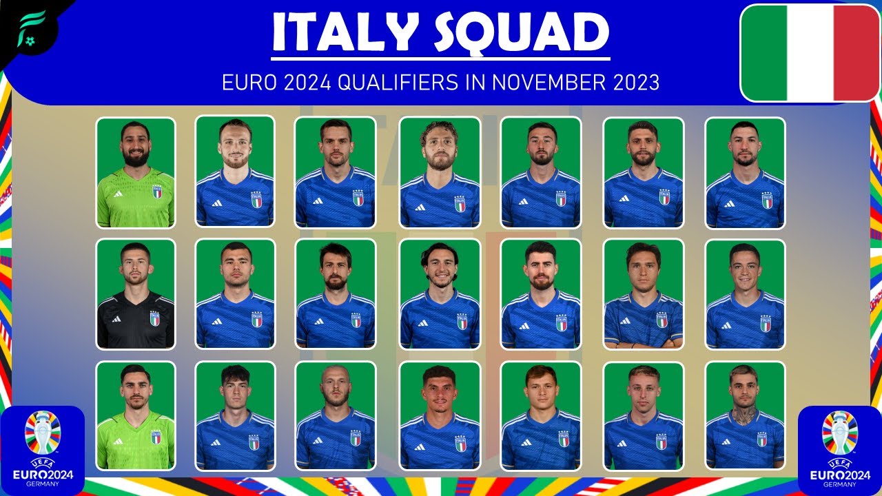 🟢⚪🔴 ITALY 🇮🇹 SQUAD for EURO 2024 Qualifiers in November 2023 | FAN ...