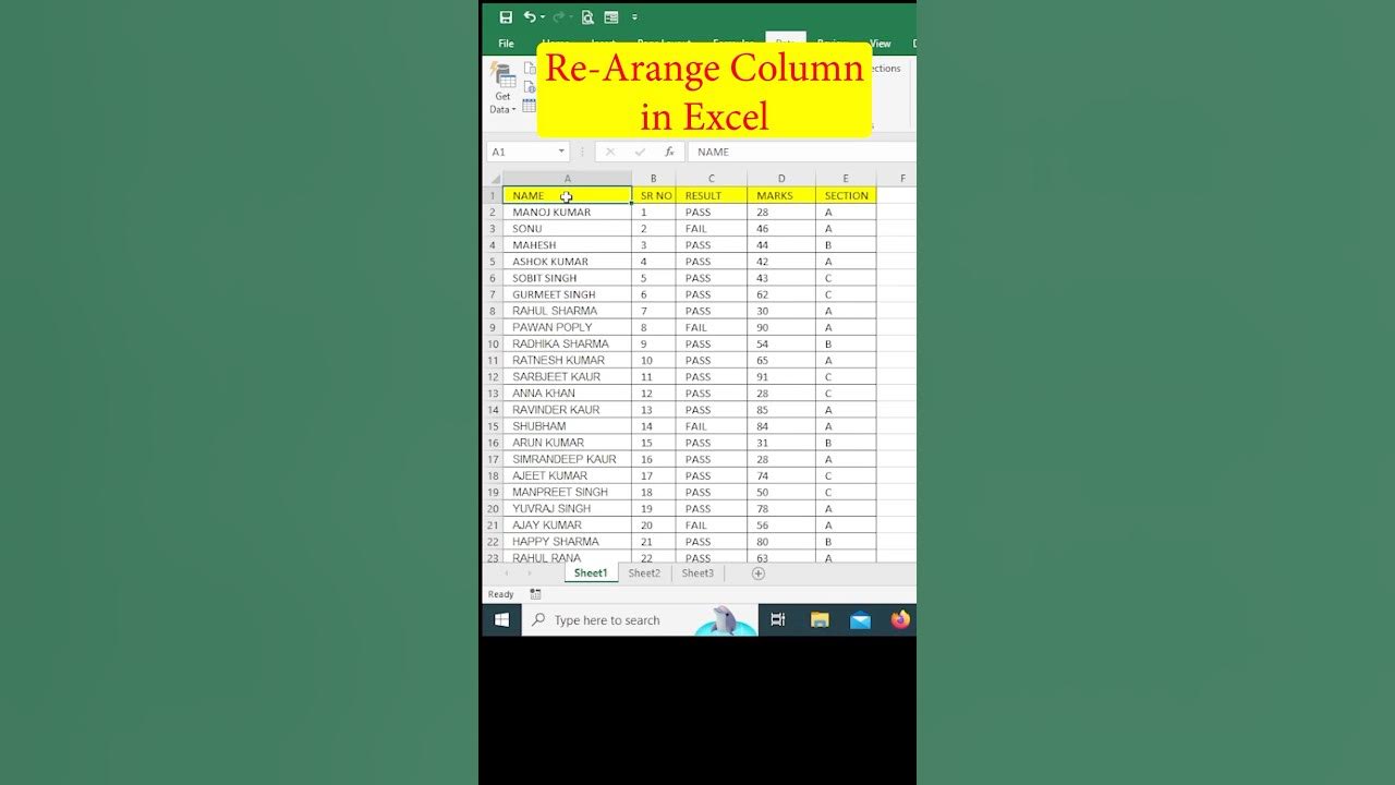 How To Rearrange Columns In Excel shorts interviewquestions viral how-to-rearrange-columns-in-excel-shorts-interviewquestions-viral