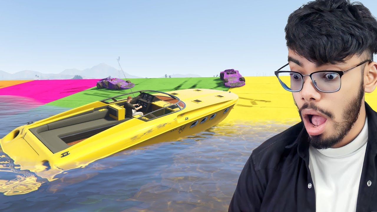 Cars Vs Cars Challenge 9999.9999% People Fall in Water in This GTA 5 ...