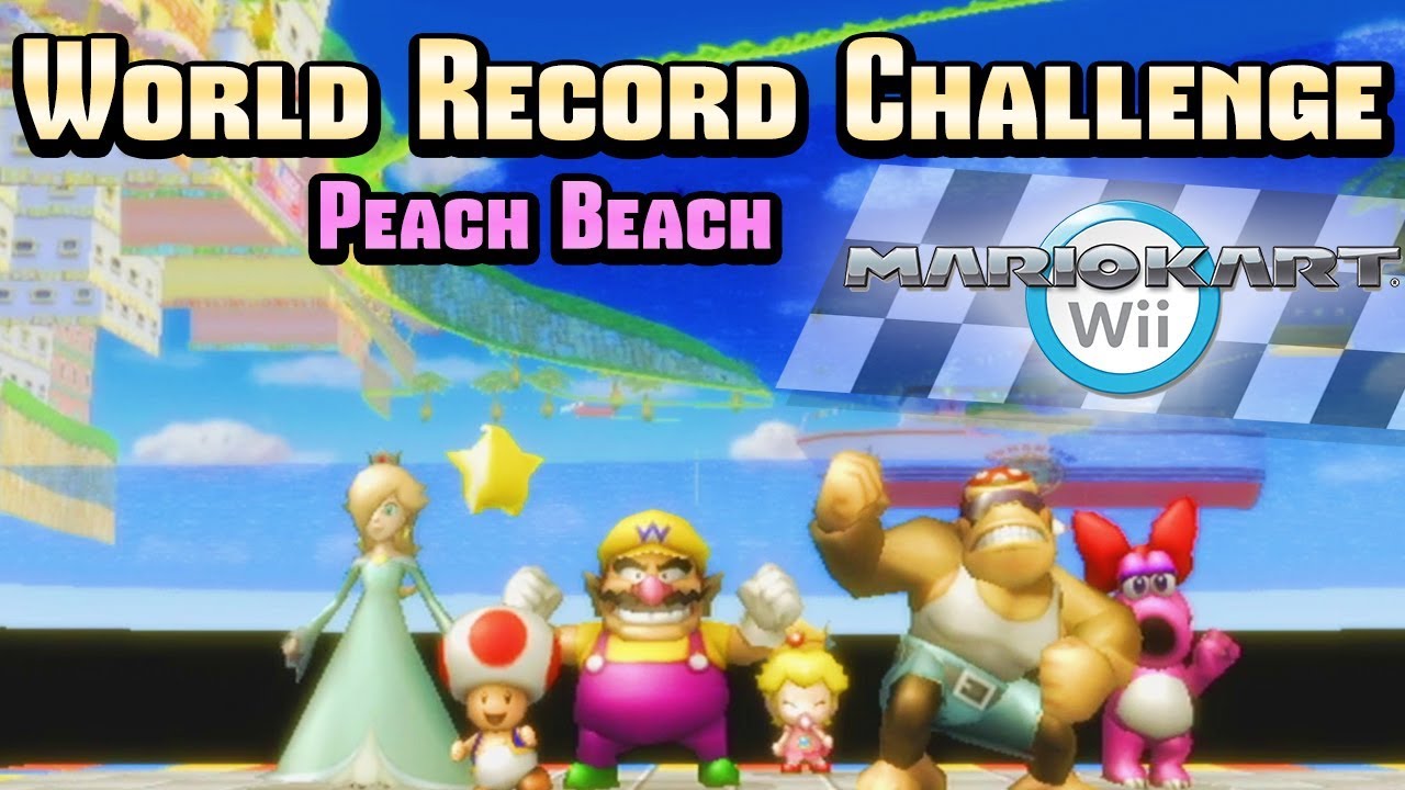 Mario Kart Wii - GCN Peach Beach WR Challenge (Item Rain) - YouTube