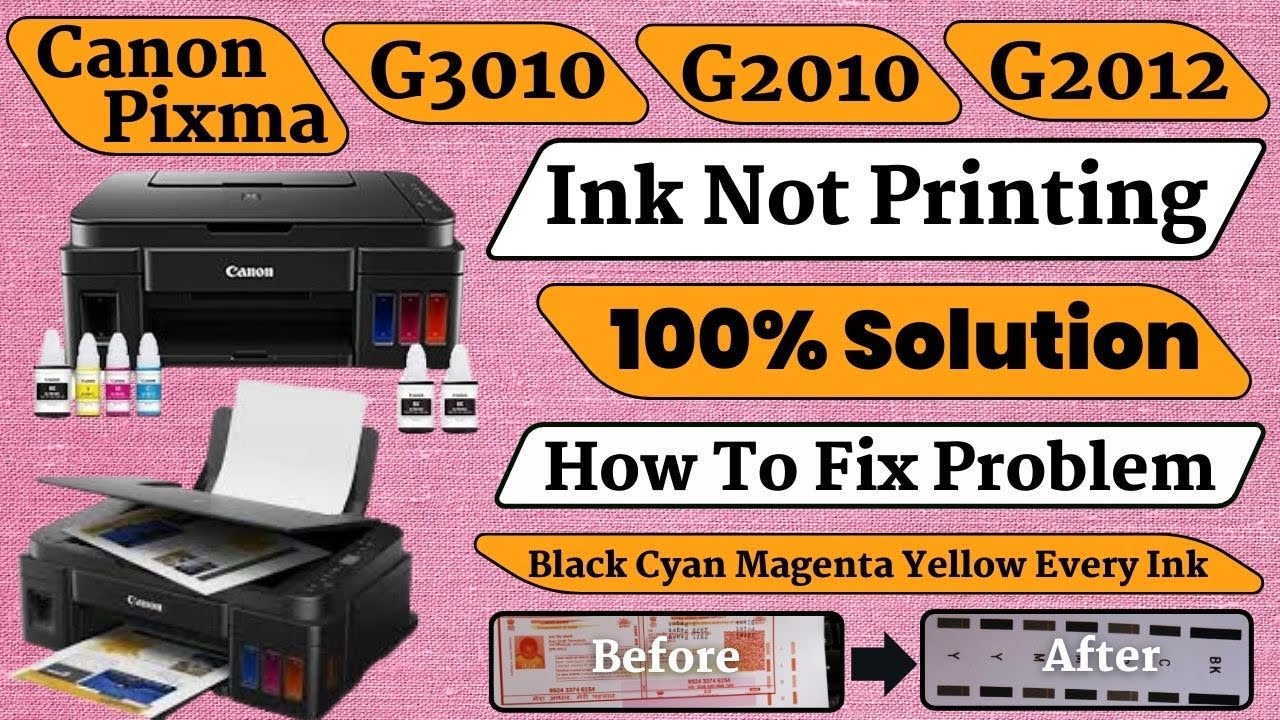 canon g2012 black ink not printing ! canon g2012 ink problem ! canon ...