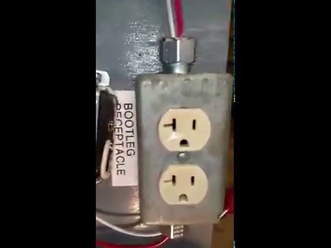 Bootleg receptacle dangers of hooking ground to neutral - YouTube