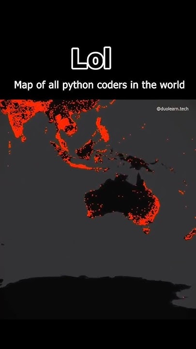 The map of all coders in the world #coding - YouTube