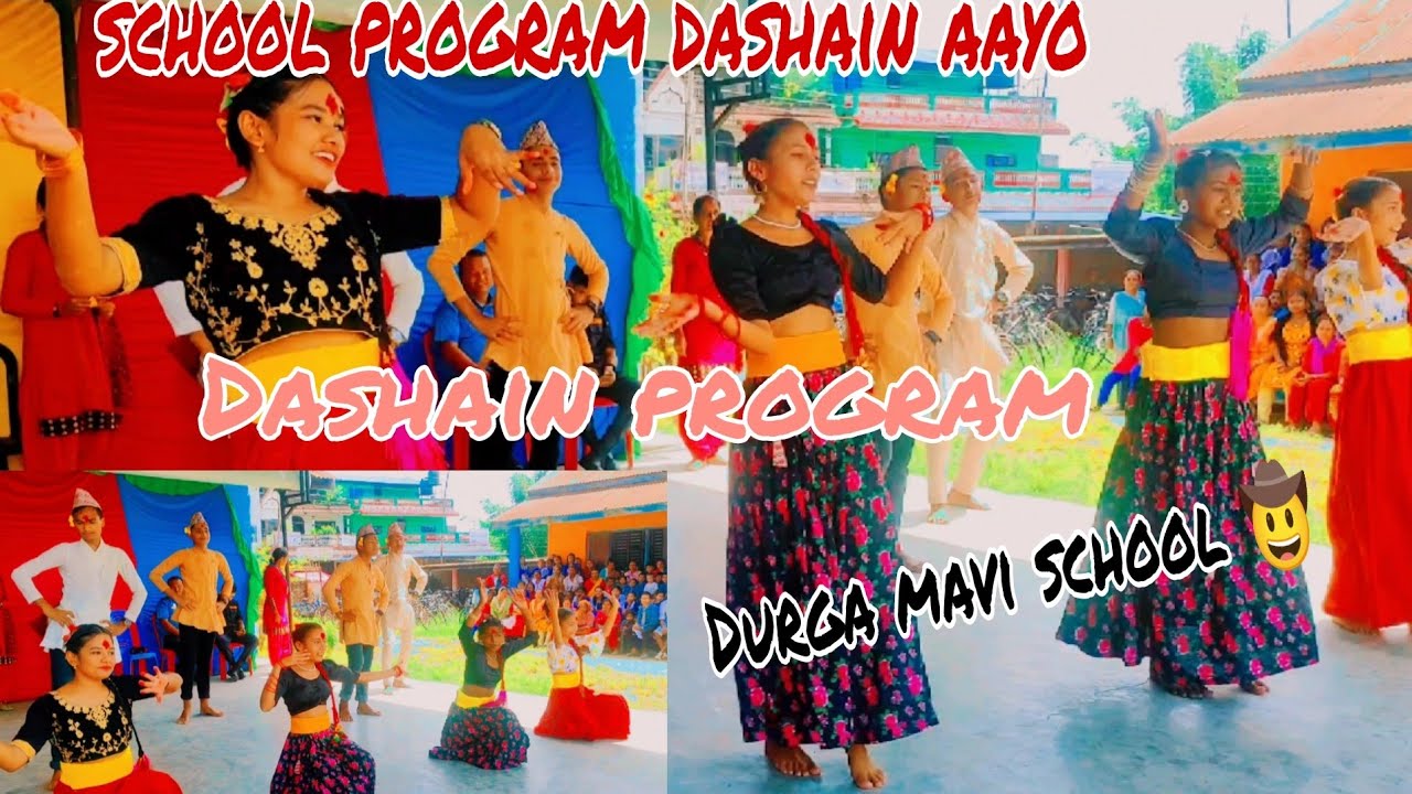 School program dance (dashain aayo song )😋 / herdinu hola 💕 / best hooting 🤠 - YouTube