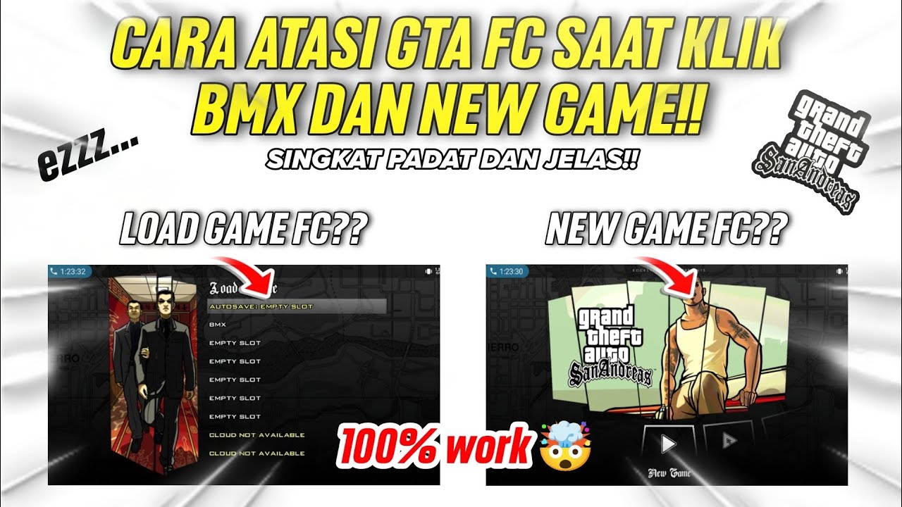 TUTORIAL‼️CARA ATASI FC SAAT LOAD GAME/NEW GAME TERBARU 2024!! 💯 ...