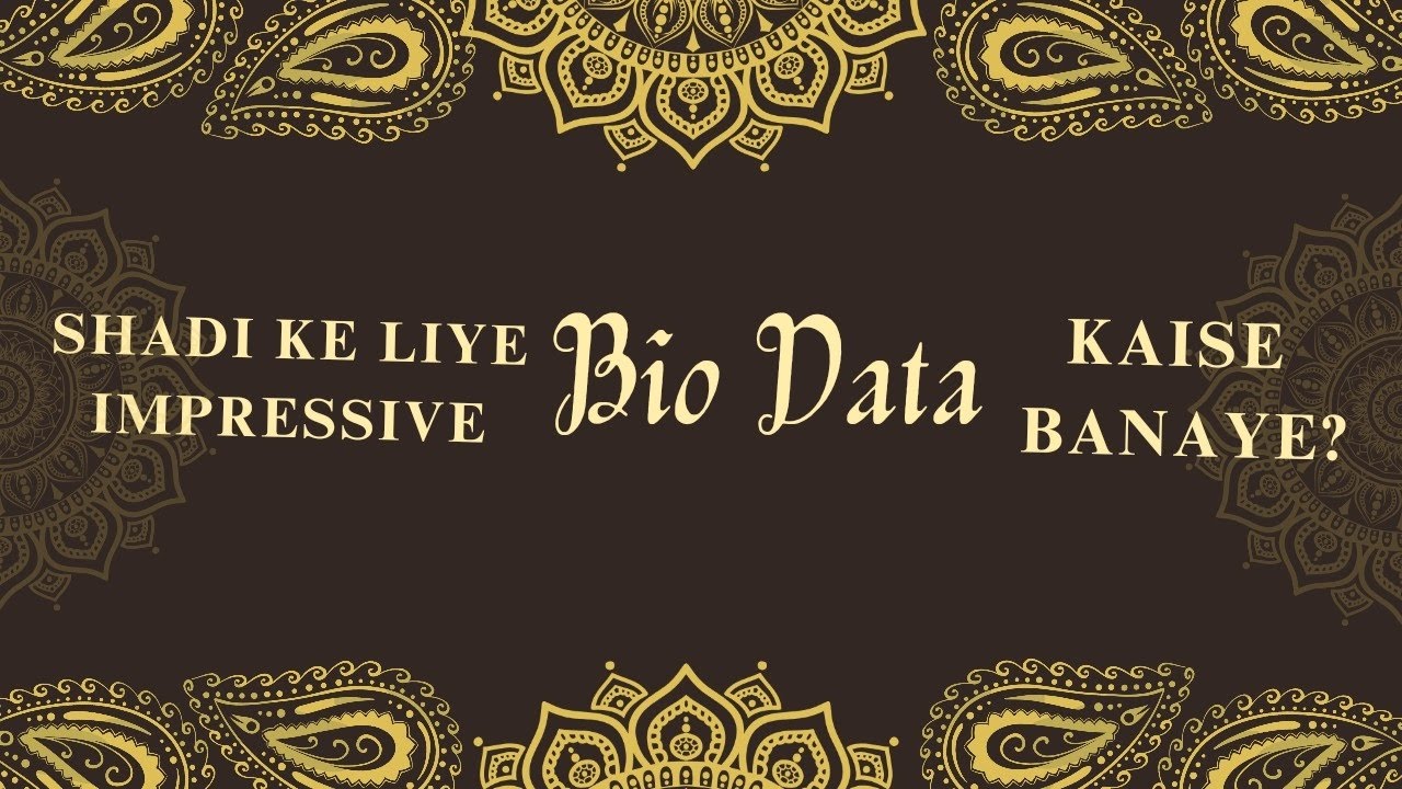 Canva pr Perfect Matrimonial Bio Data kaise banaye - YouTube