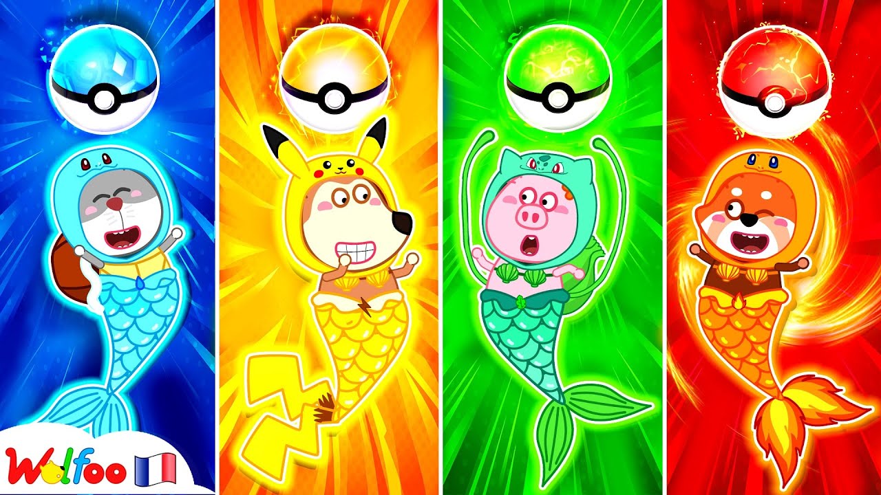Pokémon Wolfoo Est Devenu Sirène 🧜‍♀️ Dessin Animé Pour Bébé 🎉 ...