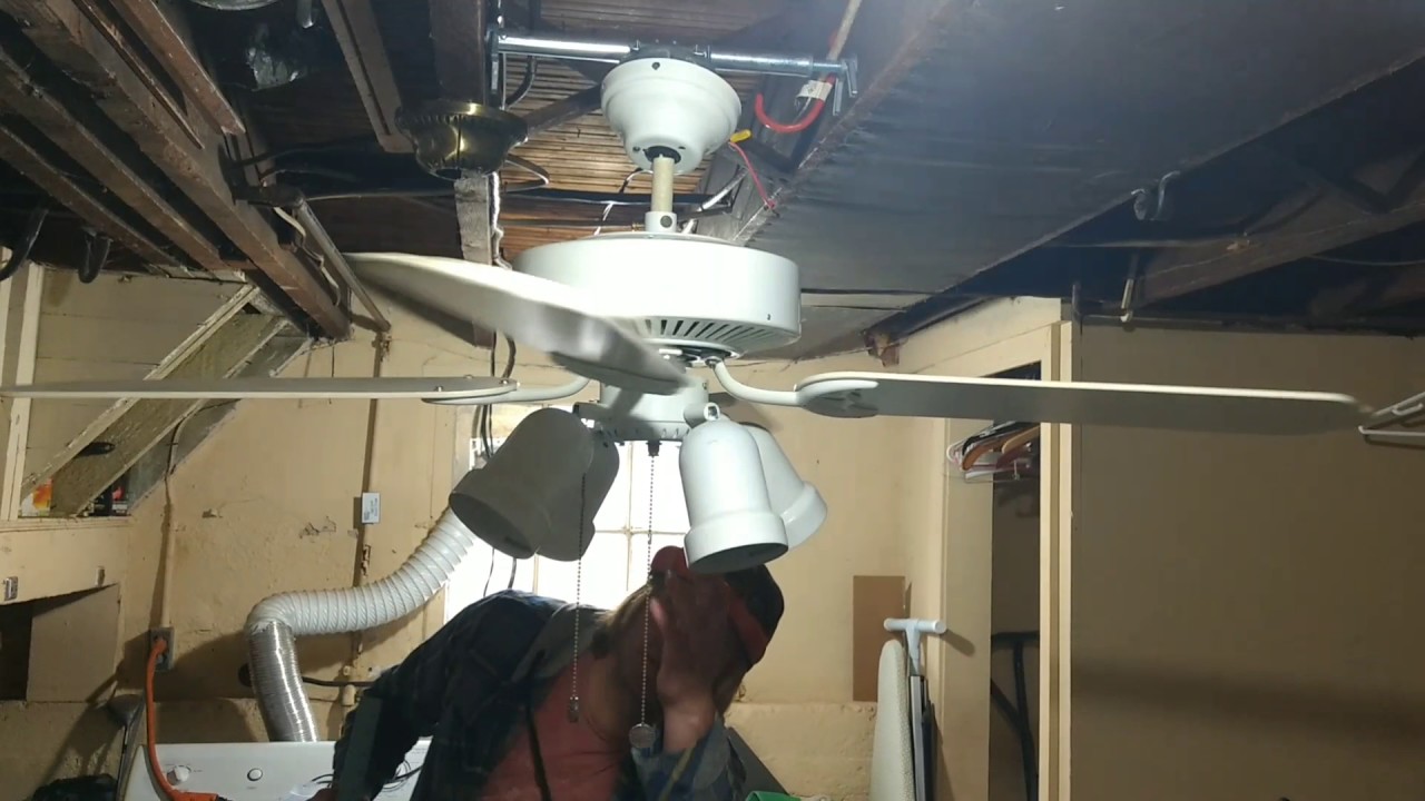 SMC DC52 White 4 Blade Ceiling Fan Demonstration - YouTube