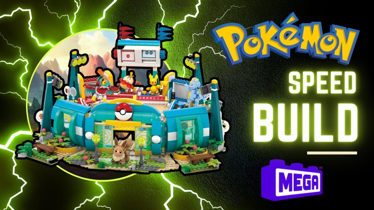 Training Stadium Pokémon Mega Construx Speed Build - YouTube