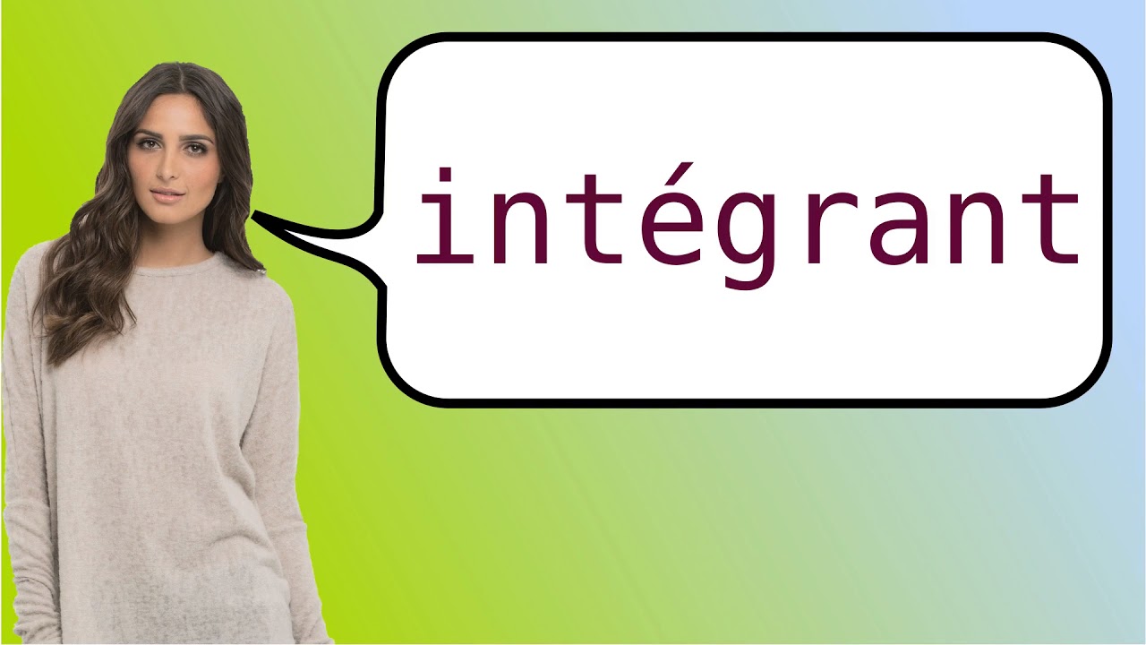 How to say 'integral' in French? - YouTube