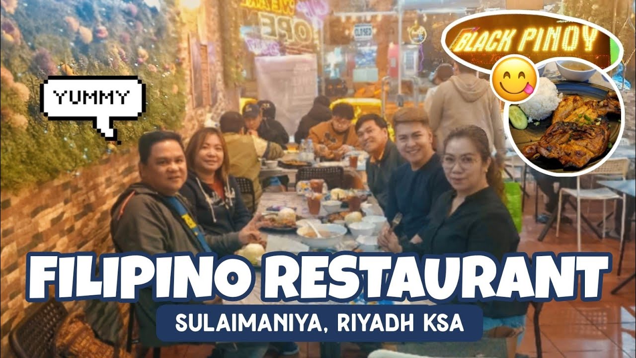 BLACK PINOY RESTAURANT IN SULAYMANIYA RIYADH KSA | Nhico Mhogs Vlog ...