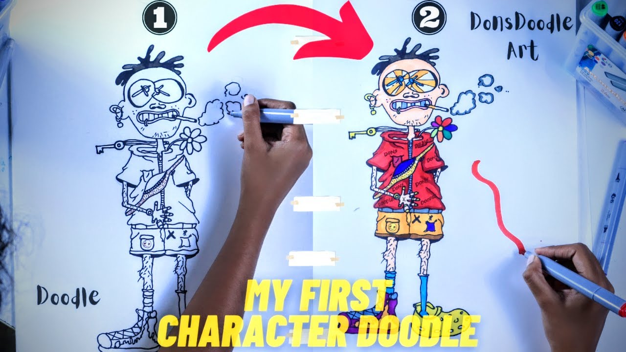Doodling A Character For The First Time And Looks Funny??? - YouTube