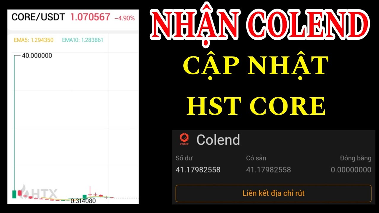 LIÊN KẾT ĐỊA CHỈ NHẬN COLEND TOKEN CẬP NHẬT VỀ CORE VÀ HỆ SINH THÁI ...