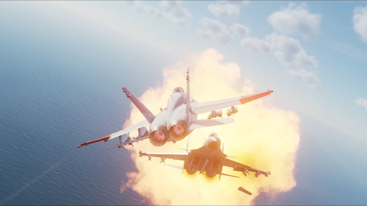 One US Navy F18 Jet Destroys Four Chinese Jets of PLA Navy. Insane ...