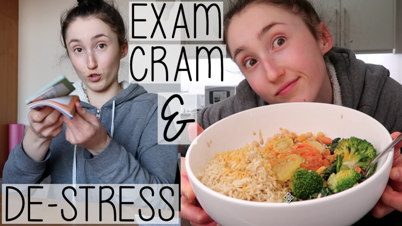 HOW TO CRAM FOR EXAMS & DE-STRESS | REVISION DAY IN MY LIFE VLOG - YouTube