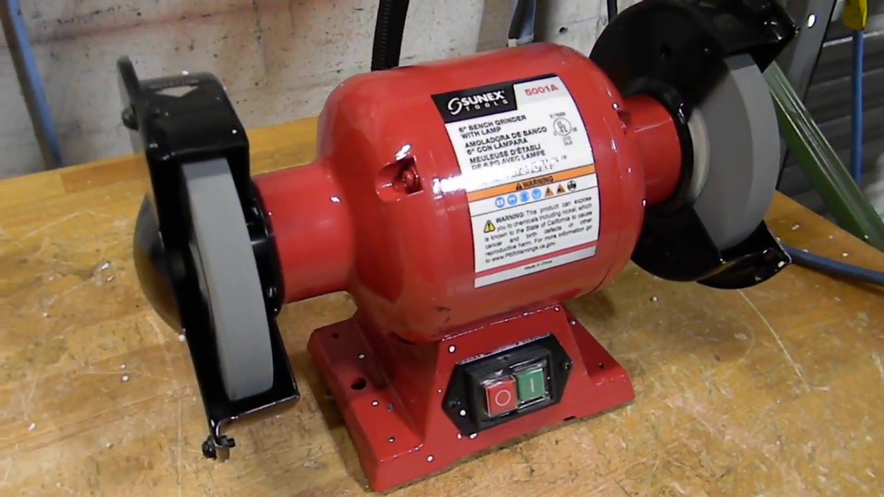 Sunex Bench Grinder PM4658 - YouTube