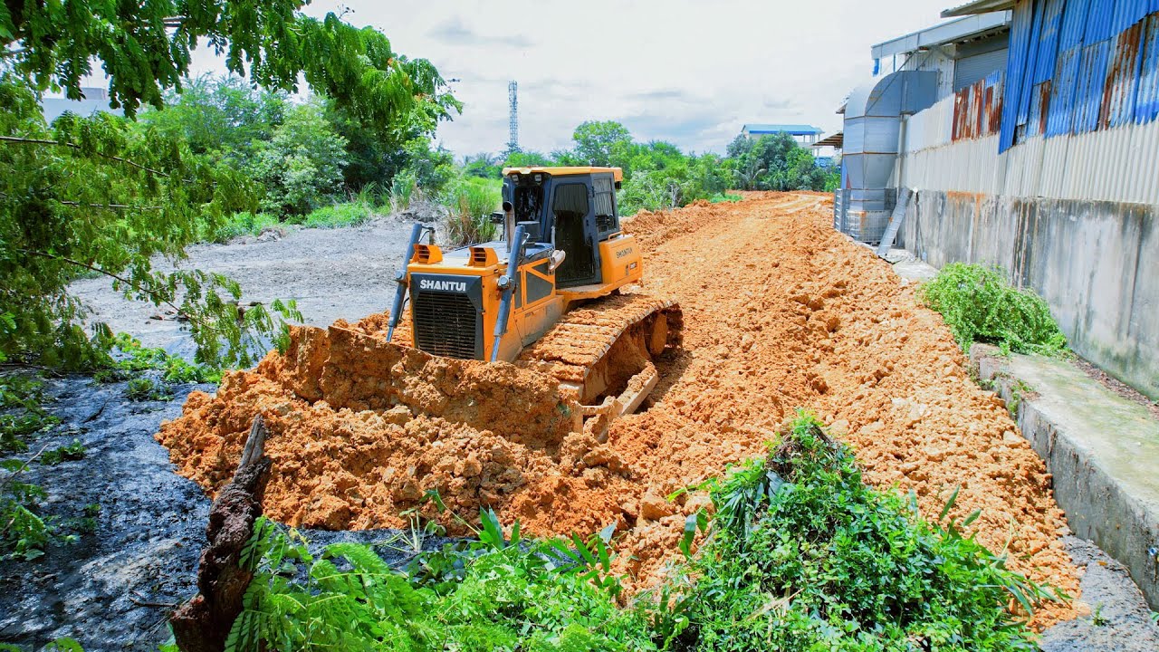 New Road Built from Start to Finish | Powerful SHANTUI DH17C2 Bulldozer ...